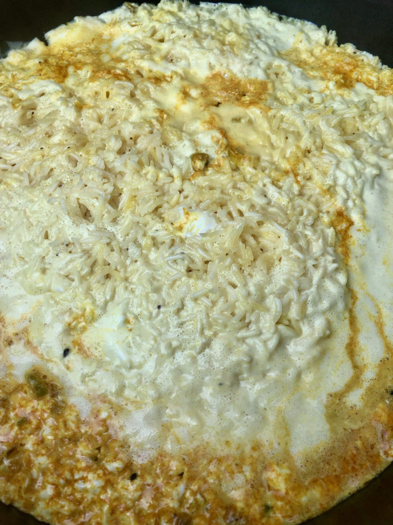 Turmeric Coconut Crunch Rice with Wilted Spinach – GF Chow