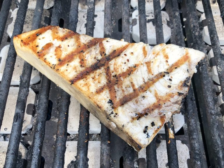 Mediterranean Style Grilled Swordfish with Oregano-Caper Dressing – GF Chow